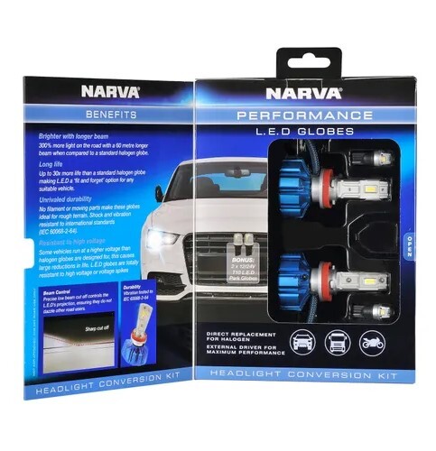 Narva 18448 Gen III LED H8/H9/H11 Globe Kit | LED Headlight Upgrade