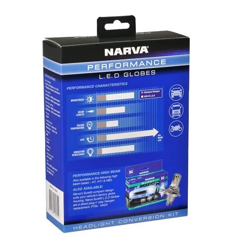 Narva 18444 Gen III LED H4 Performance Globe Kit | LED Headlight Upgrade