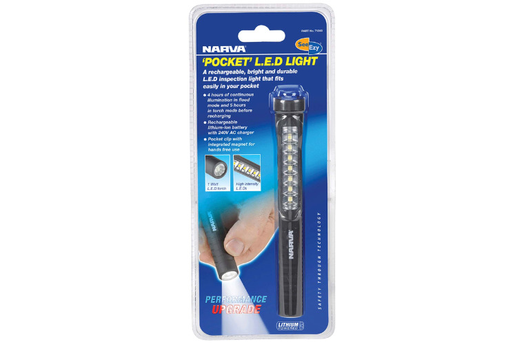 Narva 71300 Pocket Rechargeable LED Inspection Light - Compact & Durable