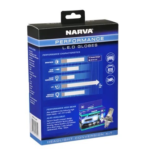 Narva 18441 Gen III LED H1 Performance Globe Kit | Bright White Upgrade